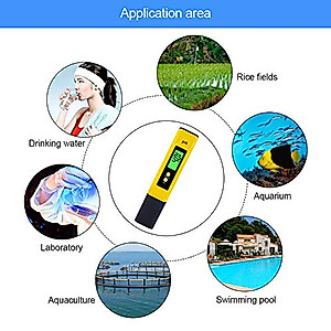 Ph Pen, PH Meter 0.01 Water Quality Tester with 0-14 PH Measurement Range for Household Drinking, Pool and Aquarium Water