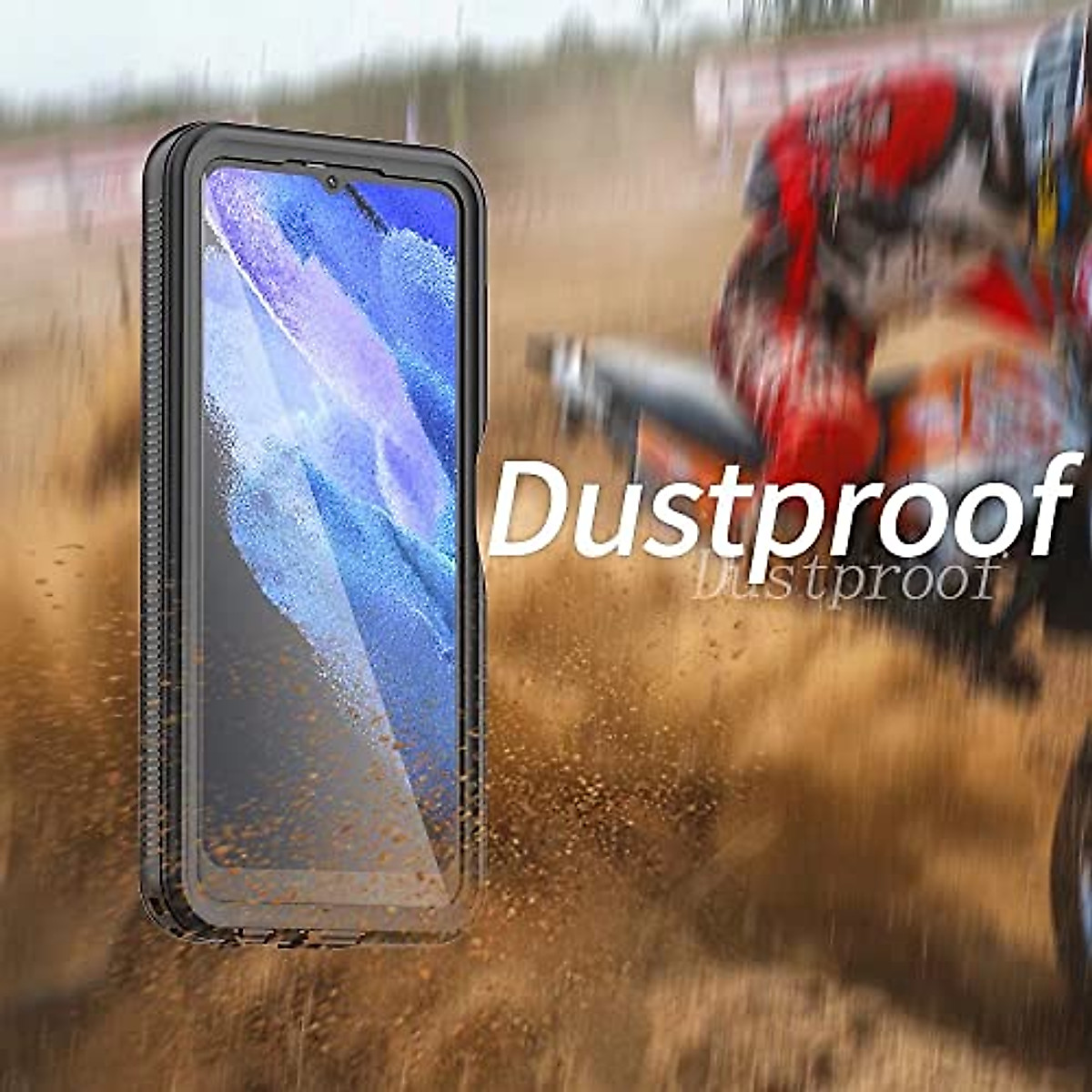Hllhunkhe for Samsung Galaxy A03S Waterproof Case with Built-in Screen Protector - Rugged Full Body Underwater Dustproof Shockproof Drop Proof Protective Cover for Samsung Galaxy A03S - Black