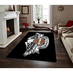 Moto Gp, Motorsport Rugs, Harley for Garage Rug, Personalized Rug, Non-Slip Backing,Themed Rug, Rug for Living Room, ms0205.2(39”x59”)=100x150cm