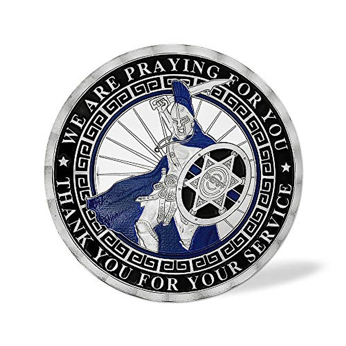AtSKnSK Police Officers Challenge Coin Law Enforcement Sheriff Coin with Prayer