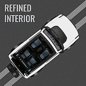 ARMSKY Toy Trucks 1:24 Scale Metal Model Die-cast Hobby Toy Cars Gifts for Boys Girls and Adults Bronco Car Lovers Collection, White