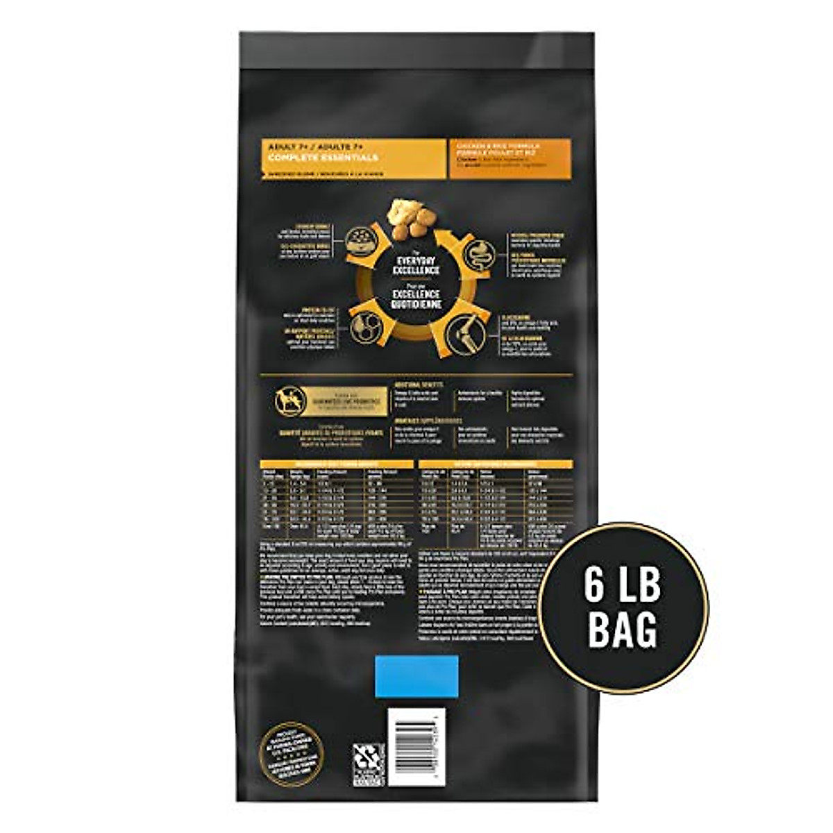 Purina Pro Plan Senior Dog Food With Probiotics for Dogs, Shredded Blend Chicken & Rice Formula - (5) 6 lb. Bags