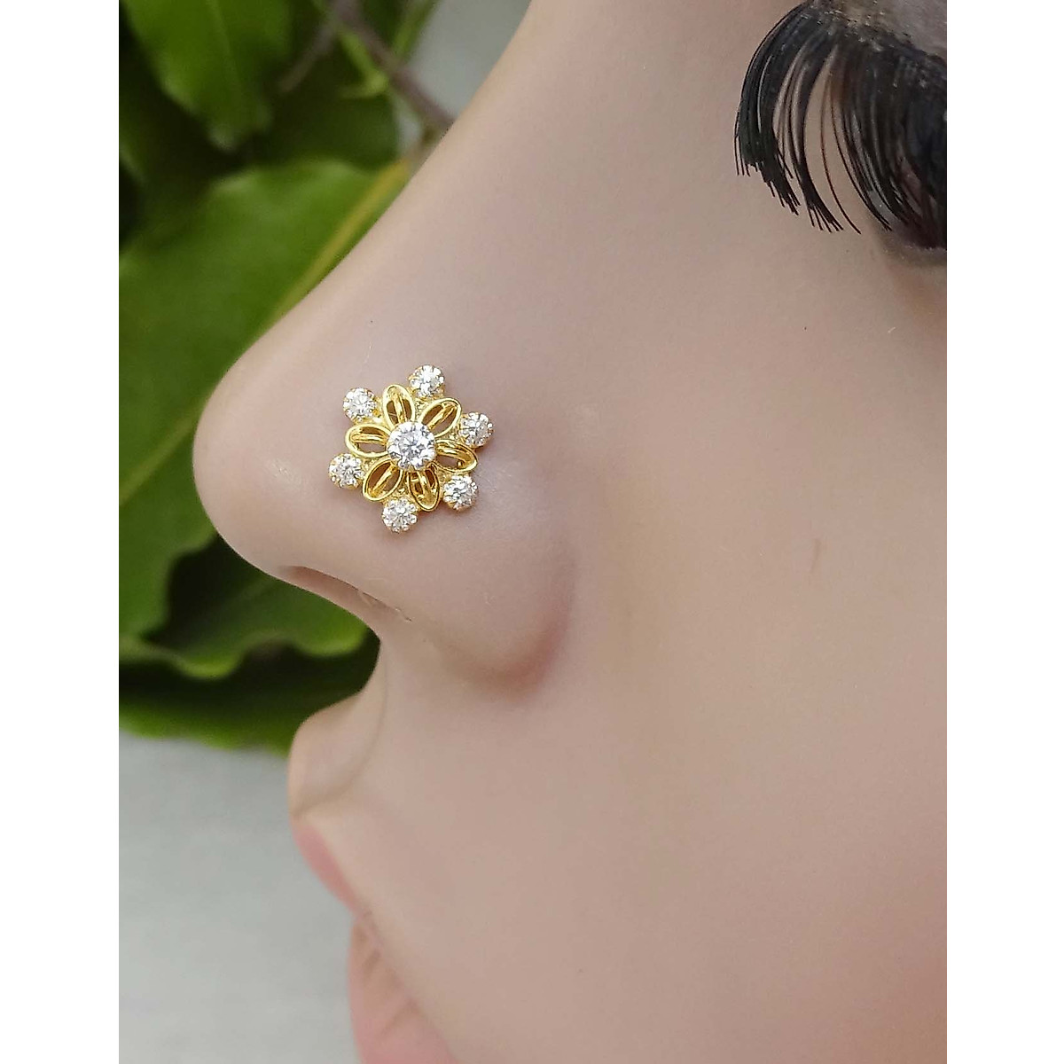 Gold Nose Jewelry Summer Sale Fresh Trends Diamond Nose Stud Crystal Nose Piercing Wedding Nose Stud Gold Nose Stud Indian Nose Stud Diamond Nose Stud Sterling Silver Nose Stud