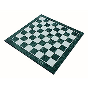 StonKraft Collectible Green Marble Stone Chess Board Without Pieces Pawns - Decorative Stone Chess - Home Décor - 20" Inches