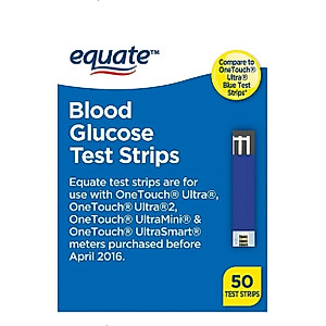 Blood Glucose Test Strips, 50 Count | Ideal for Glucose Monitor Kit, Diabetes Testing | Compatible with OneTouch Meters | Reliable Readings | Accurate & Easy to Use | High Accuracy Strips
