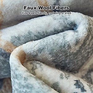 OIGAE Washable Rug 8x10, Vintage Medallion Area Rugs with Non-Slip Backing, Non-Shedding Floor Mat Throw Carpet for Living Room Bedroom Kitchen Laundry Home Office, Light Grey