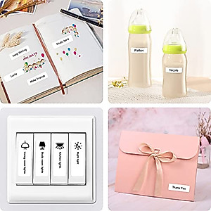 Marklife P11 Label Maker Machine with 4 Rolls Tape,Mini Thermal Wireless Inkless Sticker Printer Machine for Home Kitchen Office Organization
