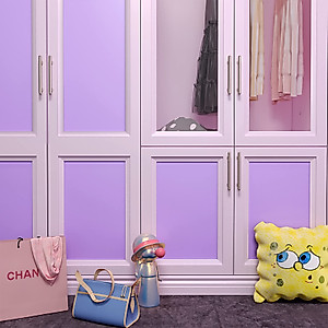 YENHOME Purple Peel and Stick Wallpaper Removable Purple Wallpaper for Bedroom Wall Paper Rolls Purple Contact Paper Peel and Stick for Cabinets Walls Drawer 17.7"x80" Matte Self Adhesive Wallpaper