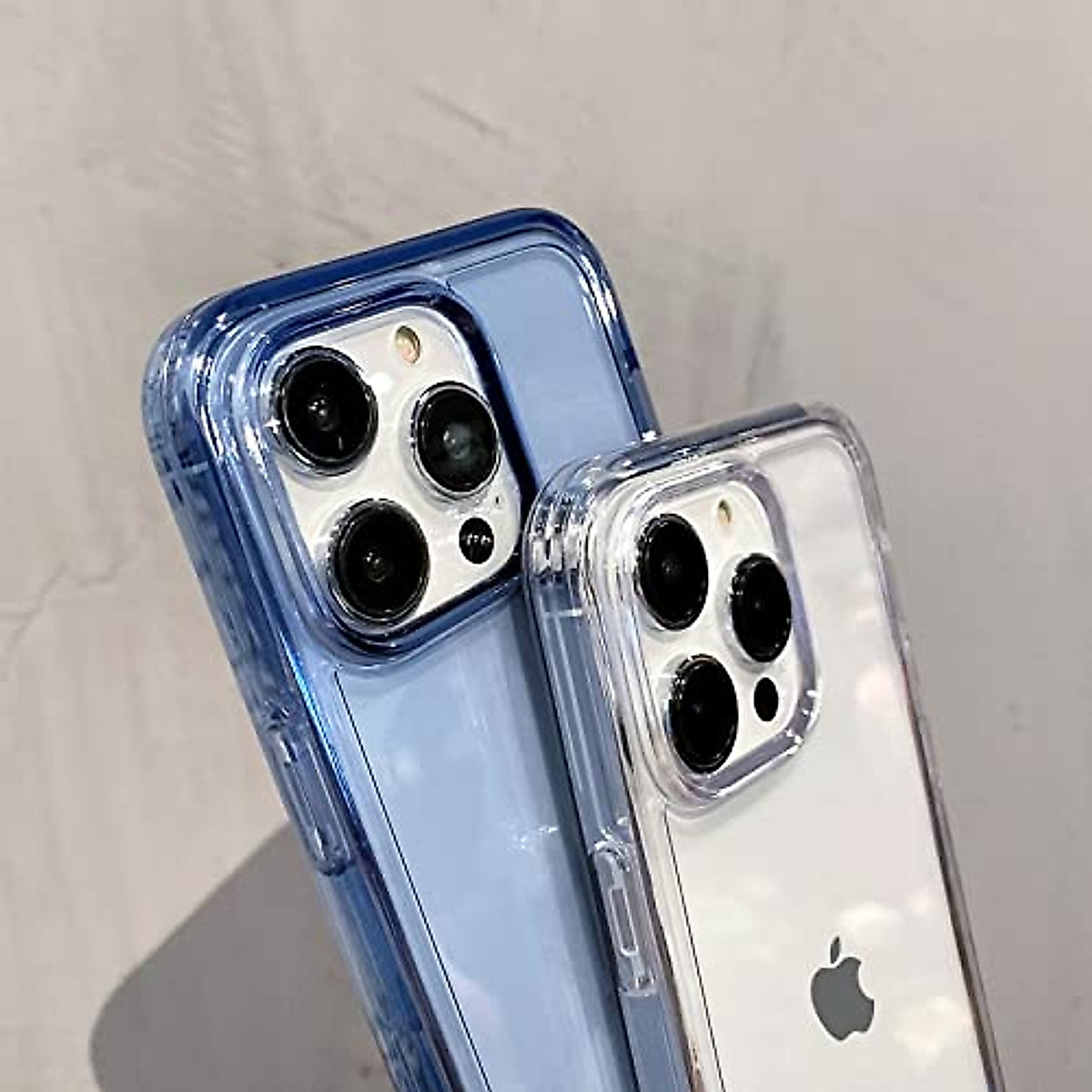 Clear Designed for iPhone 14 Pro Max Case, Cute Shockproof Military Grade Protection Hard Back Phone Case with Airbag Soft Edge, Slim Protective Bumper Cover for Women Men Girls (Crystal Clear)