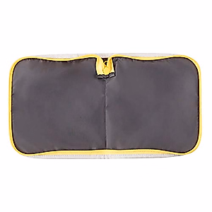 Fluf Snack Mat: Reusable Snack & Sandwich Bag and Placemat | 100% Organic Cotton with RPET Lining | Tested Food-Safe | Rinsable & Machine Washable (Snack Orange | Yellow Zip)