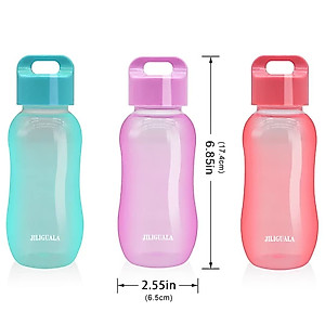 JILIGUALA Plastic Coffee Travel Mugs Water Bottle Sports Water Bottle Cup for Milk, Coffee, Tea, Juice Size 350ml (12oz), Pack Of 4