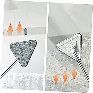 ULTECHNOVO 12 Pcs Triangle Mop Head Microfiber Mop Head Car Wash Mop Floor Cleaner Mop Foaming Wall Cleaner Commercial Mop Extension Pole Wall Cleaner for Painted Walls Foaming Mop Head Round