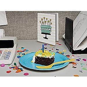 Happy Birthday Cards, 100-Pack, 4 x 6 inch, 4 Cover Designs, Blank Inside, by Better Office Products, with Envelopes, Elegant Gold Collection, 100 Pack