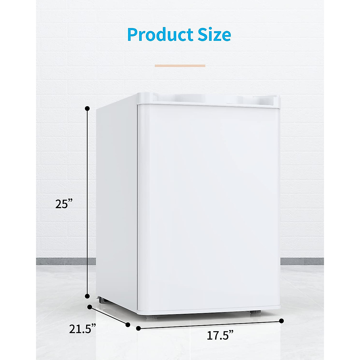 2.1CU.FT Compact Upright Freezer, Mini Freezers Reversible Single Door Table Top for Ice Cream/Breast Milk/Sea Food, Adjustable Removable Shelves, (White)…