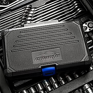 EPAuto 45 Pieces 3/8" Drive Socket Set with 72-Tooth Pear Head Ratchet