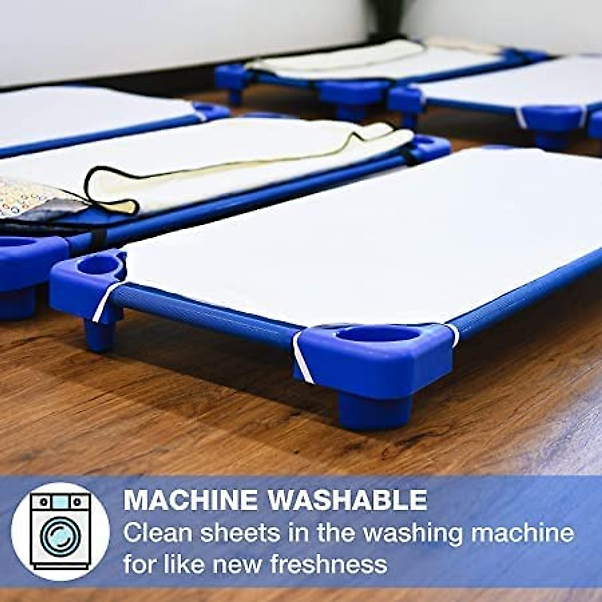 Preschool Cot Sheets Toddler Daycare/Pre-School Cot Sheet Corner Elastic Loops Cot Bed Fitted Sheet/Children's Naptime Cot Sheet- Light Grey Solid- 23" W X 47" L - Pack of 8