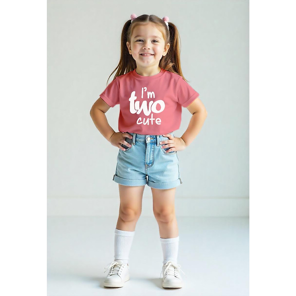 2nd Birthday Outfits for Toddler Girls im Two Cute Shirt Girl 2 Years Old Second Birthday (Mauve, 3 Years)