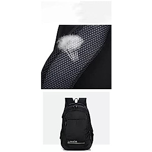 LUNAEM Travel Laptop Backpack for School Computer Bookbag for Men Women College Students Fits 15.6 Inch Laptop (White 1)