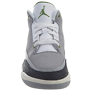 Jordan 3 Retro Little Kid's Shoes Light Smoke Grey/Chlorophyll/Black 429487-006 (13 M US)
