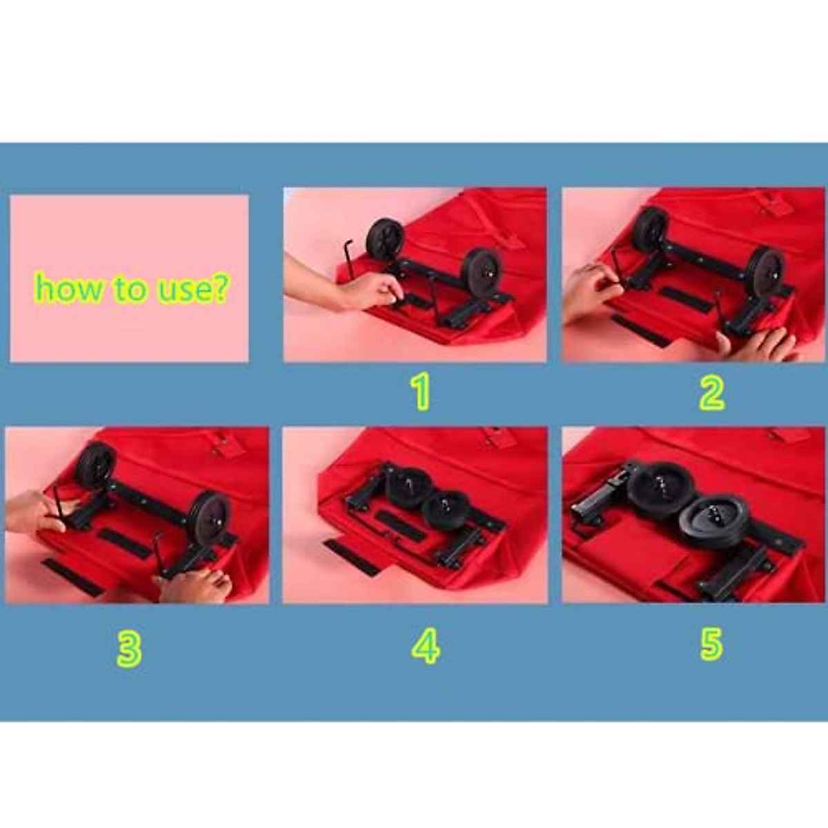 Foldable Shopping Cart Folding Shopping Bag Fashionable and Practical Shopping Carts Portable Hand-held Collapsible Sundries Bag for Picnic Trips and Shopping (Blue)