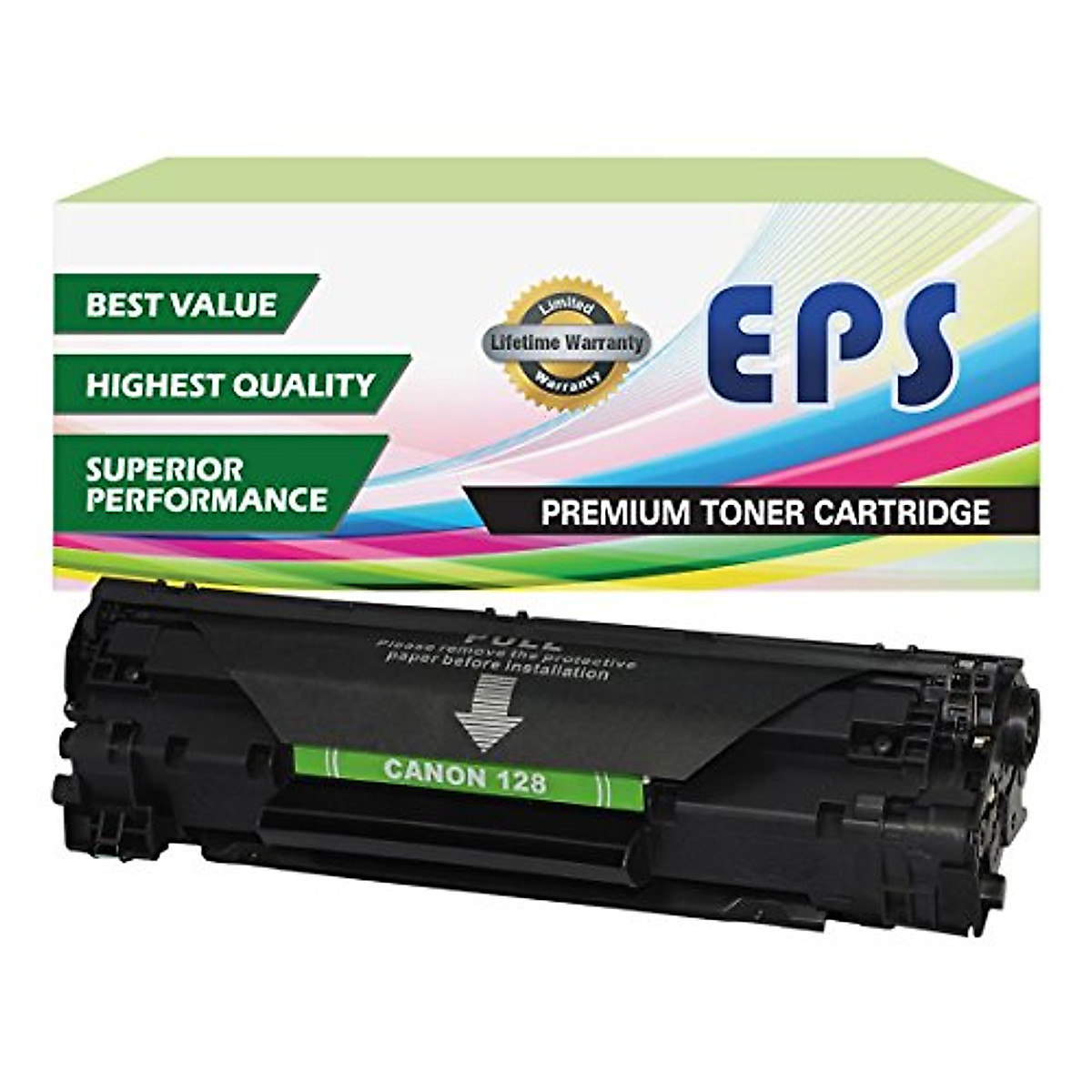 EPS Compatible Toner Cartridge Replacement for Canon 128 (Black)