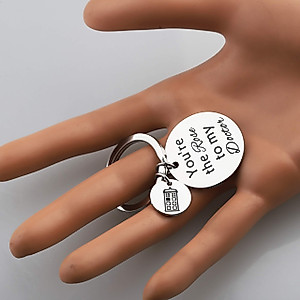 BAUNA Movie Inspired Keychain with Police Box Charm You're the Doctor to my Rose Couple Gift Keychain Set for 2