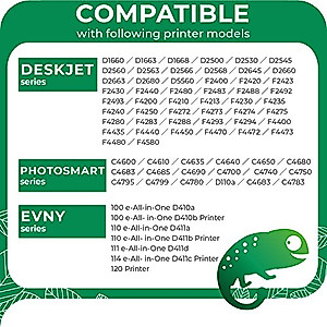 COLORETTO Remanufactured Printer Ink Cartridge Replacement for HP 60XL to use with C4680 D110 Deskjet D2680 D1660 D2530 F2430 F4210（2 Black） Combo Pack