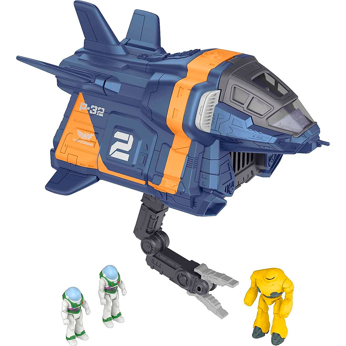 Mattel Disney and Pixar Lightyear Toys, Gama Fusion Small Scale Armadillo Vehicle with 3 Figures, Lights, Sounds and Claw Arm