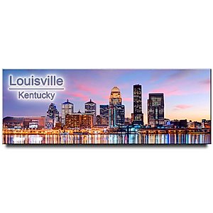Louisville Panoramic Fridge Magnet Kentucky Travel Souvenir Derby City