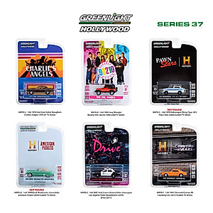 Greenlight 44970 Hollywood Series 37 Complete Set of Six (6) Diecast Models 1:64 Scale