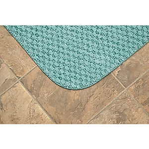 Garland Rug Cabernet Nylon Washable Bath Rug, 3-Piece Rug Set, Sea Foam