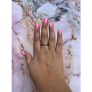 SILVERCLOSEOUT Rhodium Plated 925 Sterling Silver Unisex Oxidized Bali Style Fidget Spinner Anxiety Relief Ring - Size 8