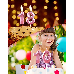 Number 30 Candles,30th Birthday Candles,Pink Happy Birthday Candle for Cake,3D Design Cake Topper Decorations for Women Birthday Party Wedding Anniversary Celebration Supplies