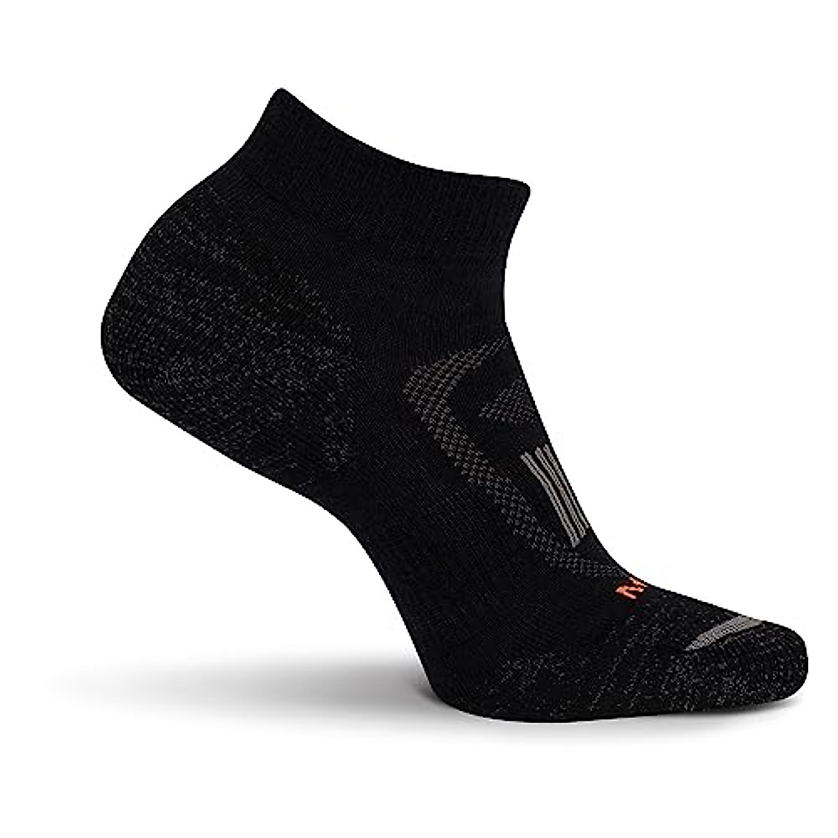 Merrell Men's and Women's Zoned Cushioned Wool Hiking Ankle Socks-Breathable Arch Support, Black, Medium-Large