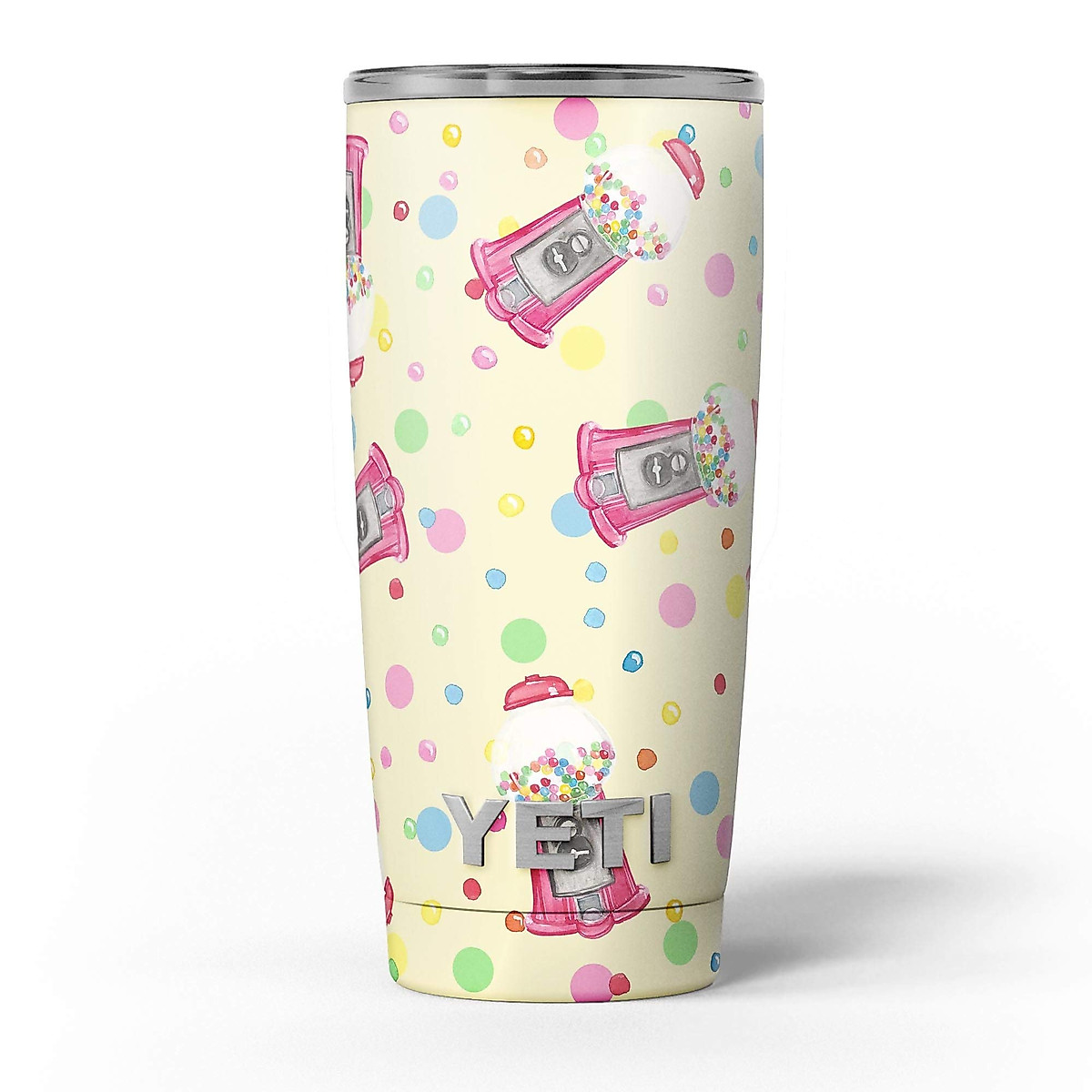 Design Skinz The Fun Colorful Gumball Machine Pattern - Skin Decal Vinyl Wrap Kit Compatible with The Yeti Rambler Cooler Tumbler Cups