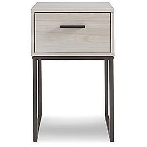 Signature Design by Ashley Socalle 1 Drawer Nightstand, Natural Beige