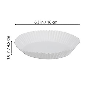 Hemoton 30pcs Fryer Paper Nonstick Baking Pan Baking Paper Liner Broiler Pan for Oven Round Bowl Air Fryers Heat- Paper Liner Disposable Paper White