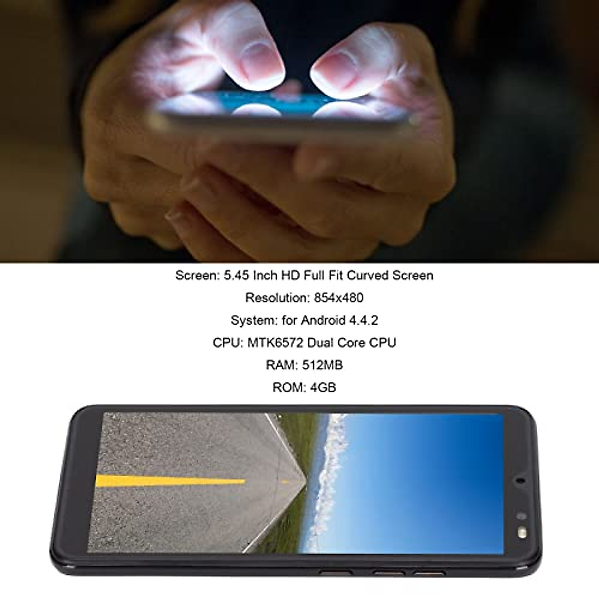 GOWENIC 5.45-inch M12 Uitra HD Smartphone, Ram512mb/4Gb, Dual SIM Dual Standby, 0.3MP Camera/2MP Rear Camera, for WCDMA 850/2100, for GSM 850/900/1800/1900, for Android 4.4.2, 3Color Options(Gray)