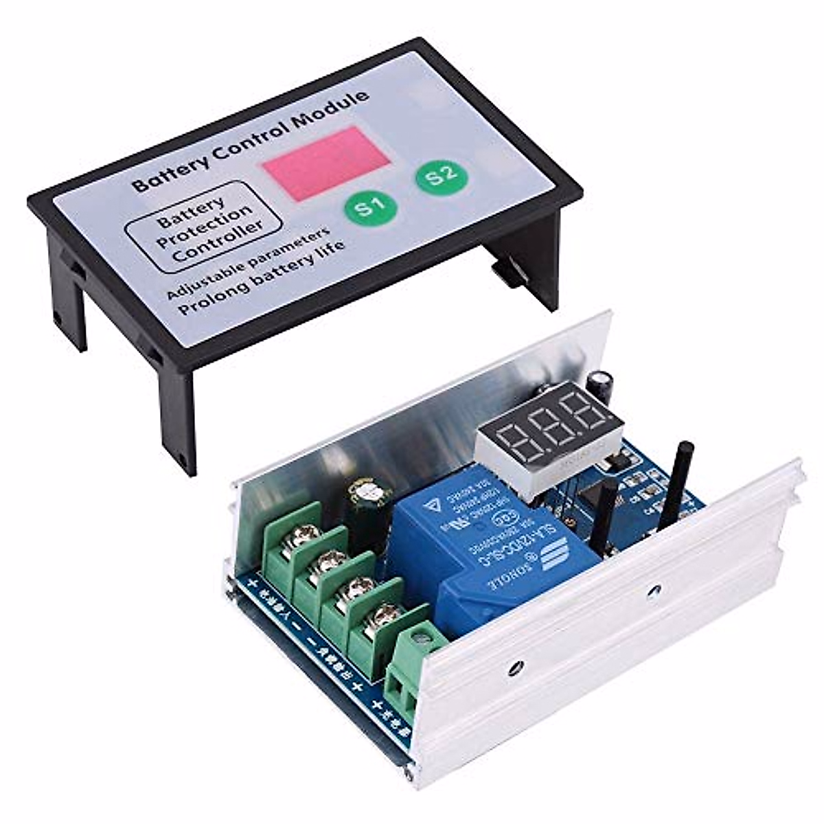 Under Voltage Controller, 10V-60V 30A Battery Charging Controller Undervoltage Control Protection Module Regulator Low Voltage Cut Off Switch