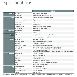 Kawai ES120 88-key Digital Piano with Speakers - Light Gray