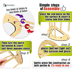 Wooden Chicken Perch for Baby Chick - Chick Roosting Bar with 7 Crossbars - Chick Roost for Brooder - Chicken Roosting Bars - Baby Chick Perch - Baby Chicken Toy