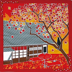 ヤマコー(Yamaco) Yamako 88595 Small Furoshiki, Autumn Leaves, 19.7 x 19.7 inches (50 x 50 cm)