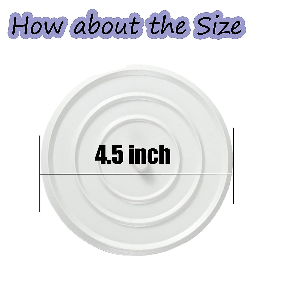 3 Pack Silicone Bathtub Drain Stopper Plug Sink Plug Universal Sink Stopper and Travel Plug for Kitchens, Bathrooms and Laundries (4.5-Inches)