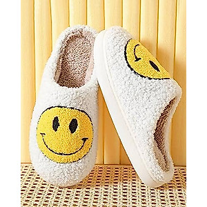 YJJY Kids Smile Face Slippers Girls Slippers for Kids Boys Soft Lightweight Cozy Indoor and Outdoor