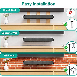 WALI Soundbar Mount for Sonos Ray, Floating Wall Mounting Bracket for Sonos Ray Essential Sound Bar Under TV with Hardware Kit (SON004-B), Black