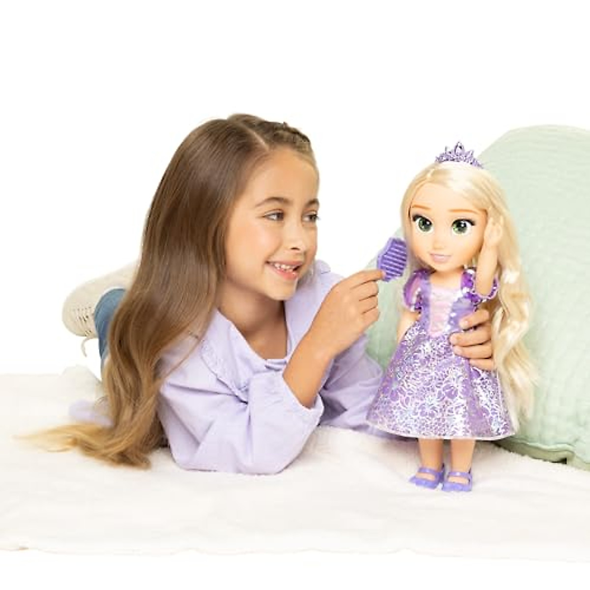 Disney Princess My Friend Rapunzel Doll 14 inch Tall includes Removable Outfit, Tiara, Shoes & Brush