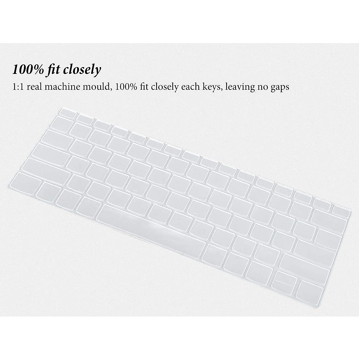 Keyboard Cover Skin for Lenovo Ideapad Flex 5i 14" 2 in 1 Laptop/Yoga 7i 5i 14/ Flex 5 5g 14" 2-in-1 Laptop/Flex 5 14IIL05 14 /Idepad S540 14/ ThinkBook 14 Gen 2 Gen 4/ThinkBook 14s Yoga- Clear