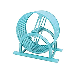 Hamster Running Exercise Wheel, Pet Quiet Running Rotating Exercise Wheel Toy Rodent Hamster Guinea Pig Chinchilla Large Wire Cage Easy to Attach to Small Animals (Blue)