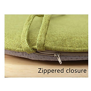U Shaped Chair Cushion Cover with Ties for Dining Chair Pad Set of 4 Linen Thick Non Slip Seat Cushion for Kitchen Living Room Office Chair Decor Machine Washable 17"x 16" (Orange, 4)