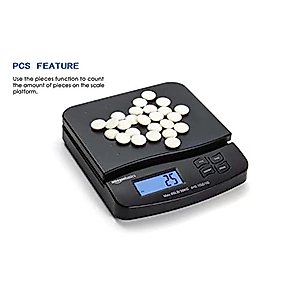 Amazon Basics Digital Postal Table Top Scale - AC Adapter, Counting Function, 65 Pound Capacity, 0.1 Ounce Readability